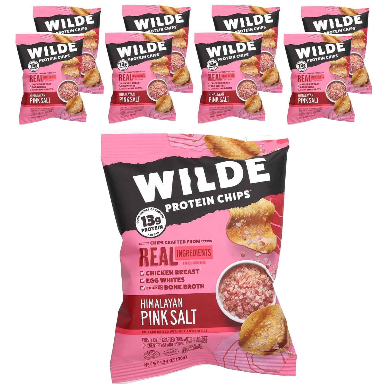 Amazon.com : Wilde Brands Protein Chips, Himalayan Pink Salt, 8 Bags, 1 ...