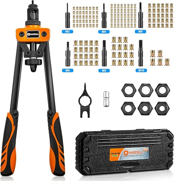 HARDELL Rivet Tool Kits, Rivet Nut Pliers Set, 14" Heavy Duty Hand ...