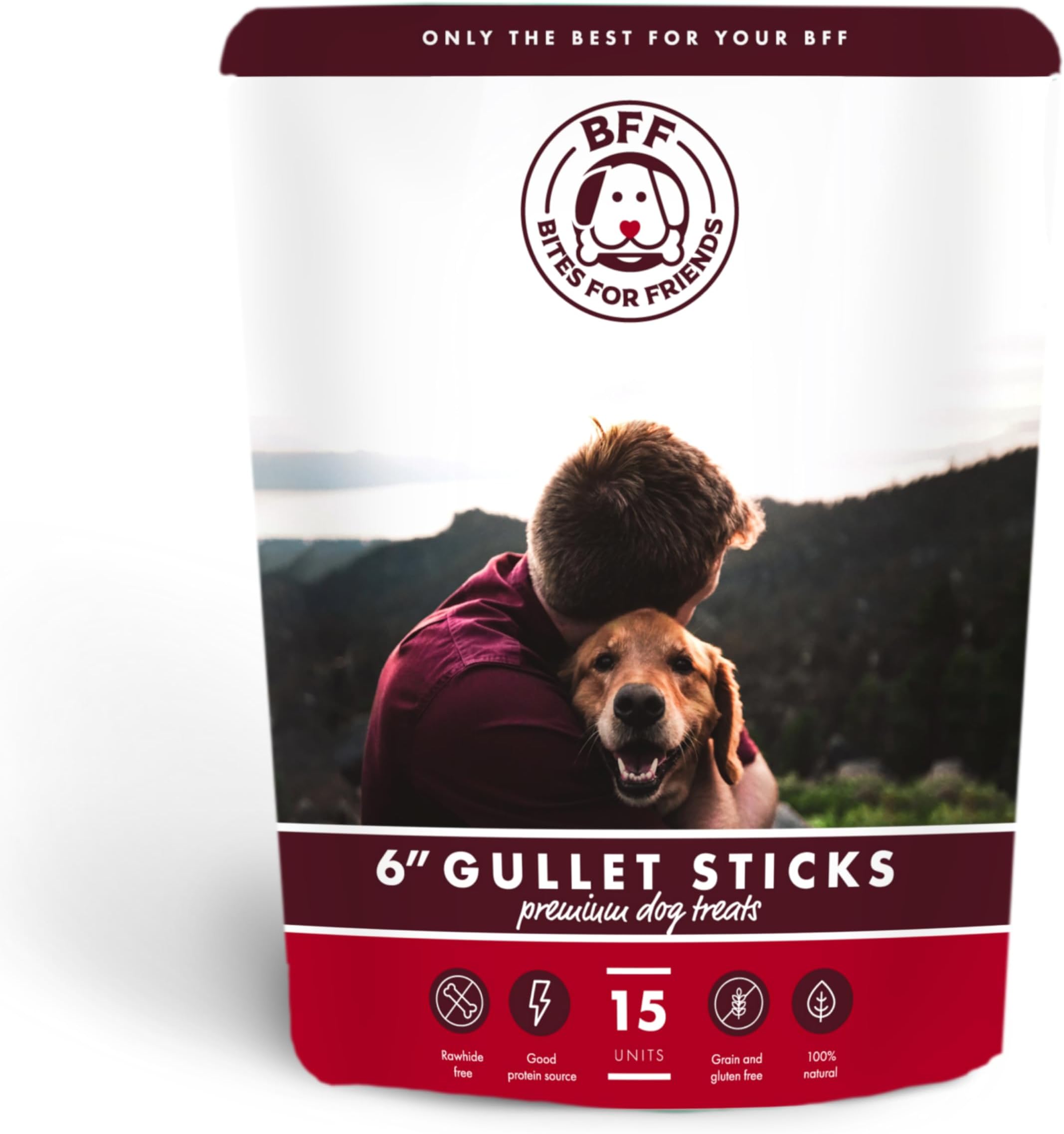 Amazon.com : BFF Gullet Strips (15 Count) - All Natural Beef Esophagus ...