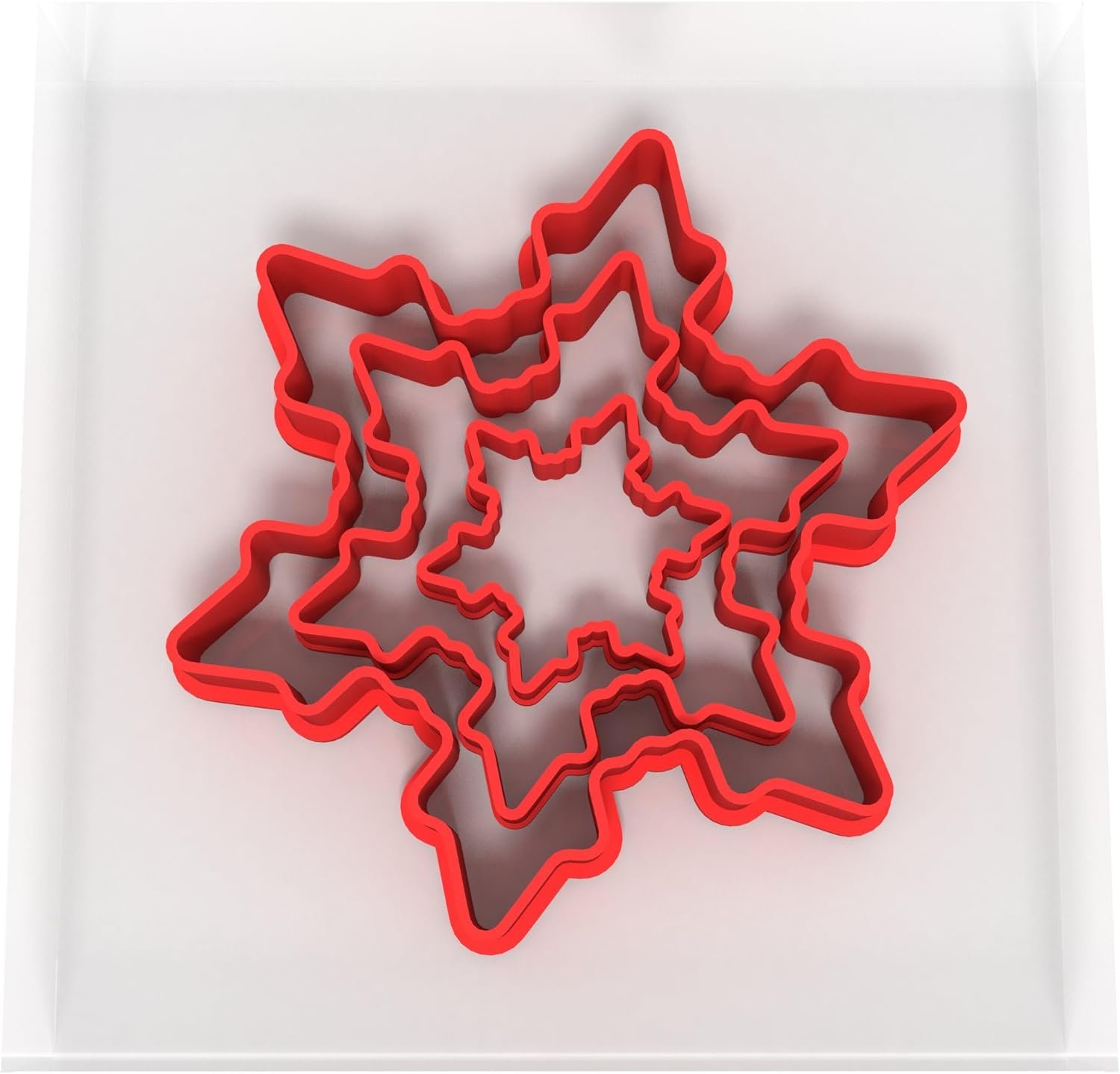 Just Cutters Snowflake Shape Cutters | Set of 3 Plastic Cutter for ...