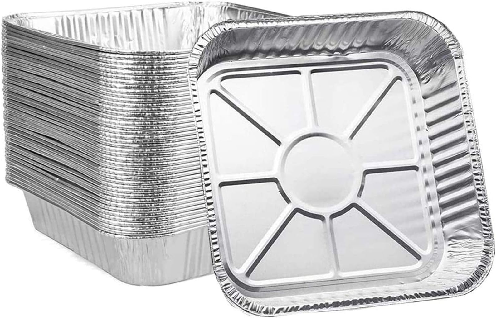 Amazon.com: Aluminum Pans 8x8 Disposable Foil Pans (20 Pack) - 8 Inch ...