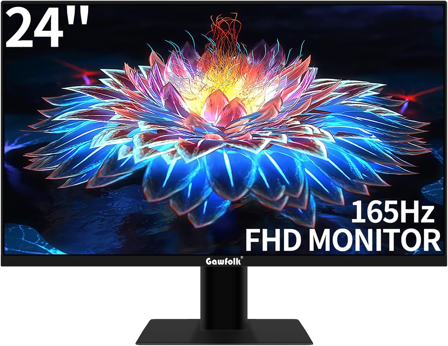 Gawfolk Gaming Monitor 24 Inch 144 Hz / 165 Hz, PC Screen Home Office ...