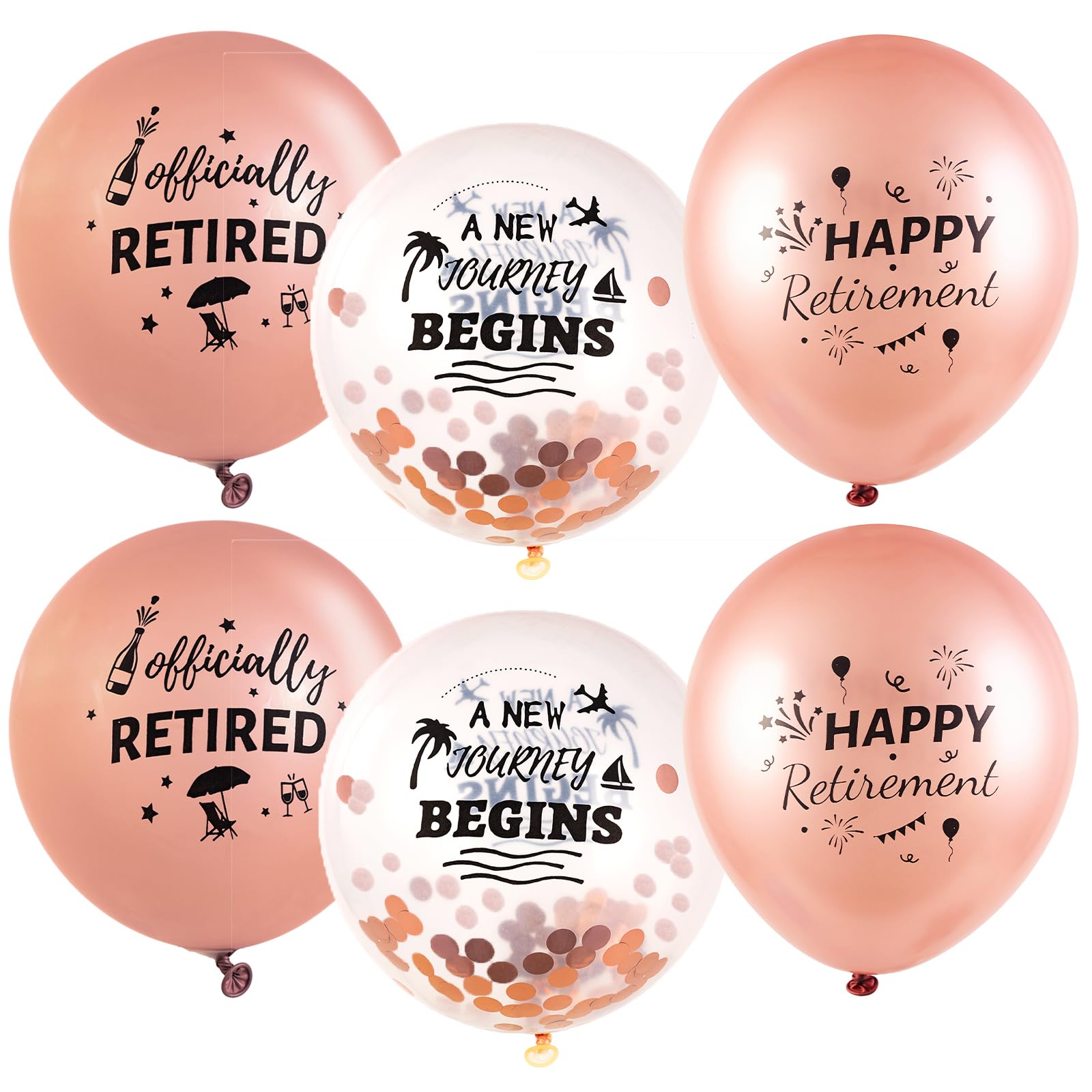 Amazon.com: SUNBEAUTY 18 Pcs Happy Retirement Balloons With Pattern 12 ...