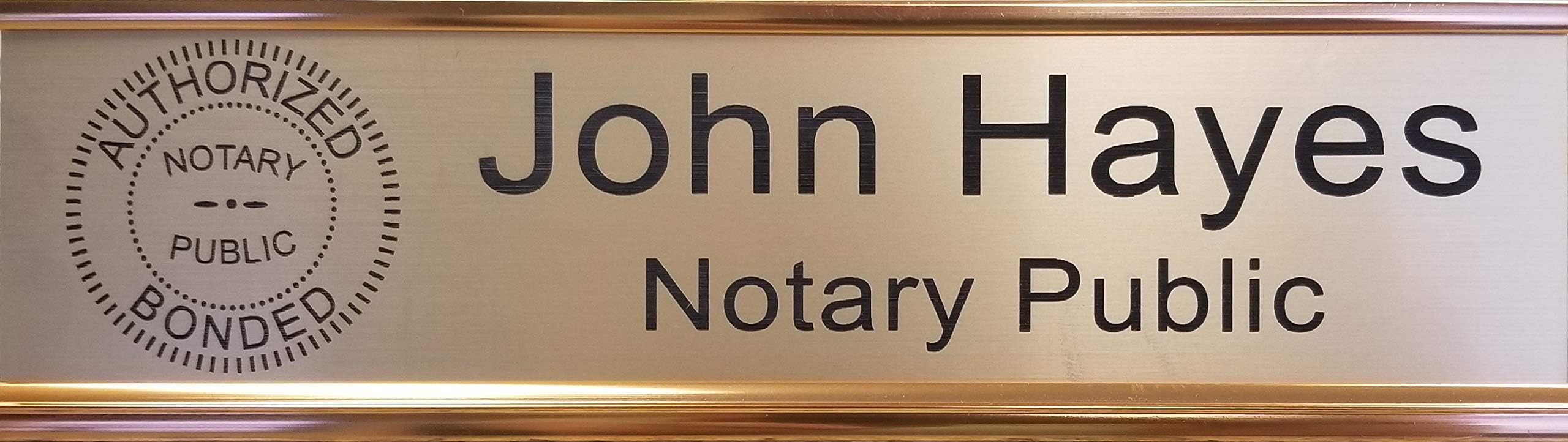 Amazon.com : Gold Notary Desk Sign - traditional : Office Products