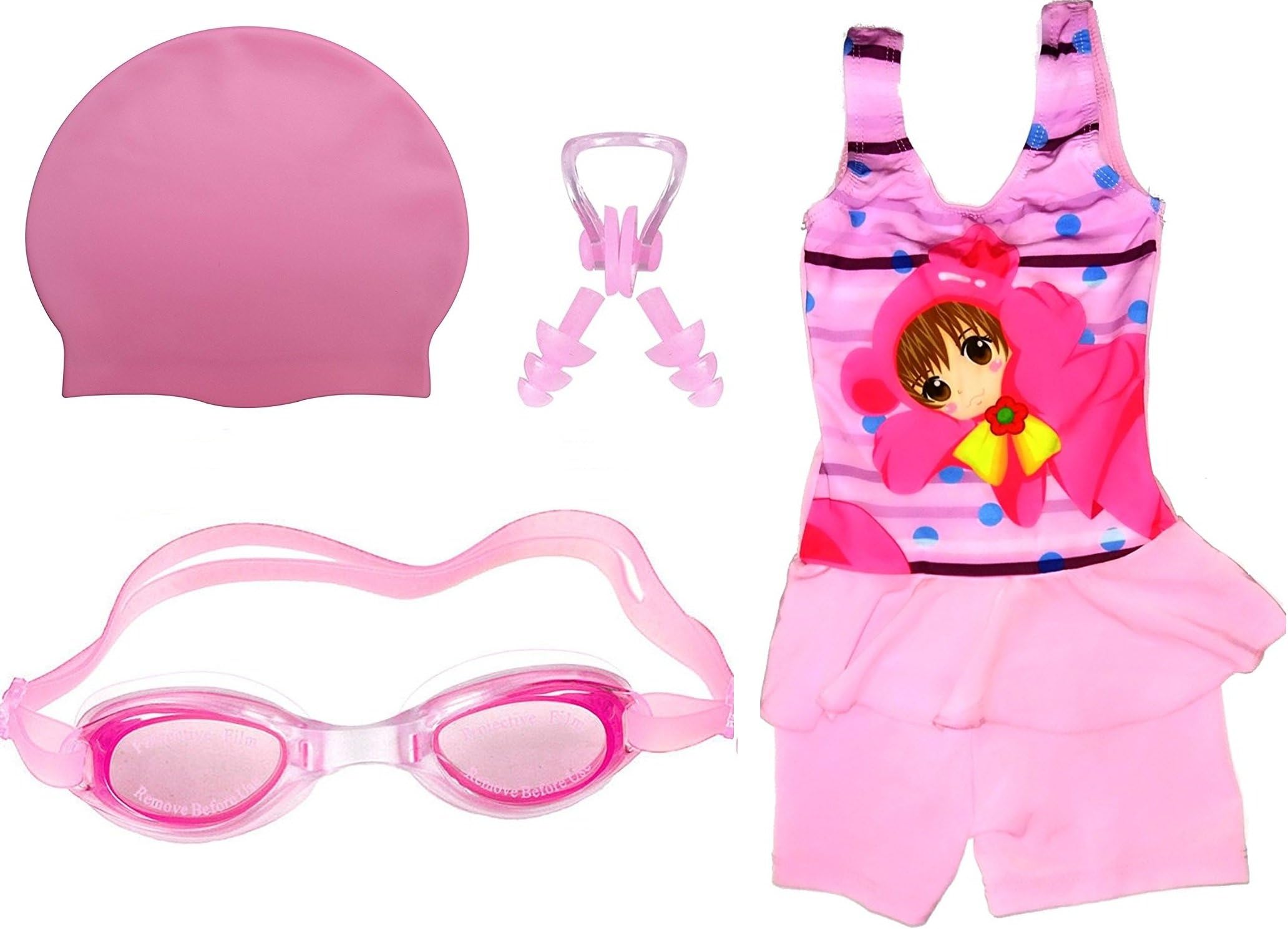 Golden Girl Girl Swimming Kit(104)-Multicolor Swimming Set, 8-9 Years ...