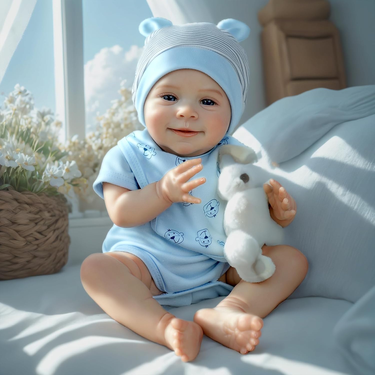 Amazon.com: SCOM Lifelike Realistic Reborn Baby Dolls-18 Inch Realistic ...