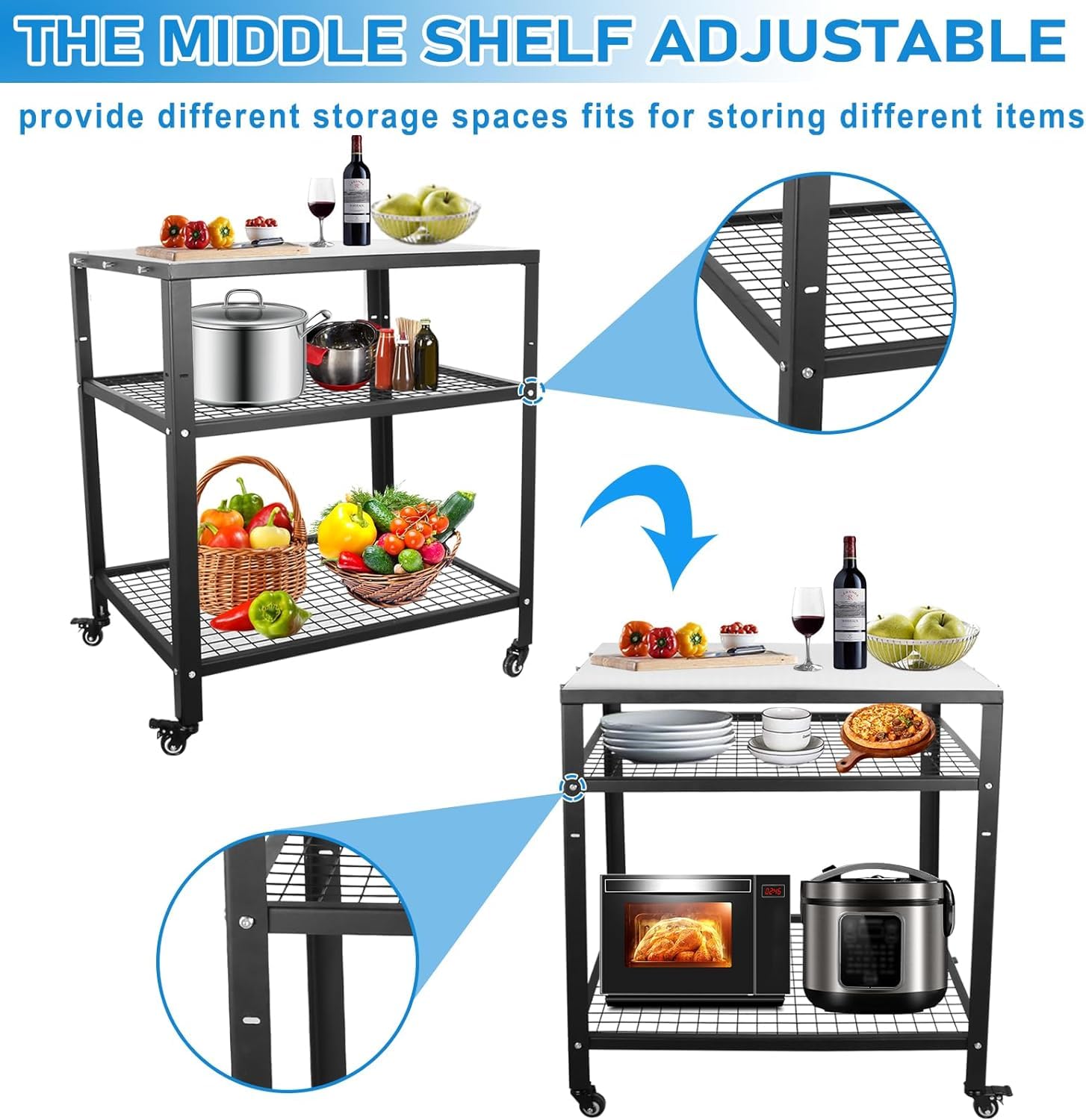 Snapklik.com : Karpevta Pizza Oven Table, Heavy Duty Pizza Oven Stand ...