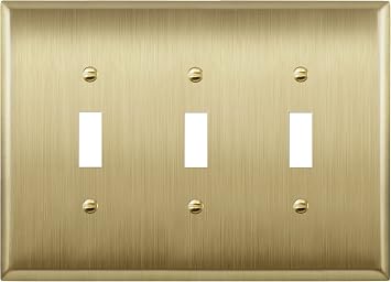 LIDER Toggle Light Switch Metal Wall Plate, Stainless Steel Switch ...