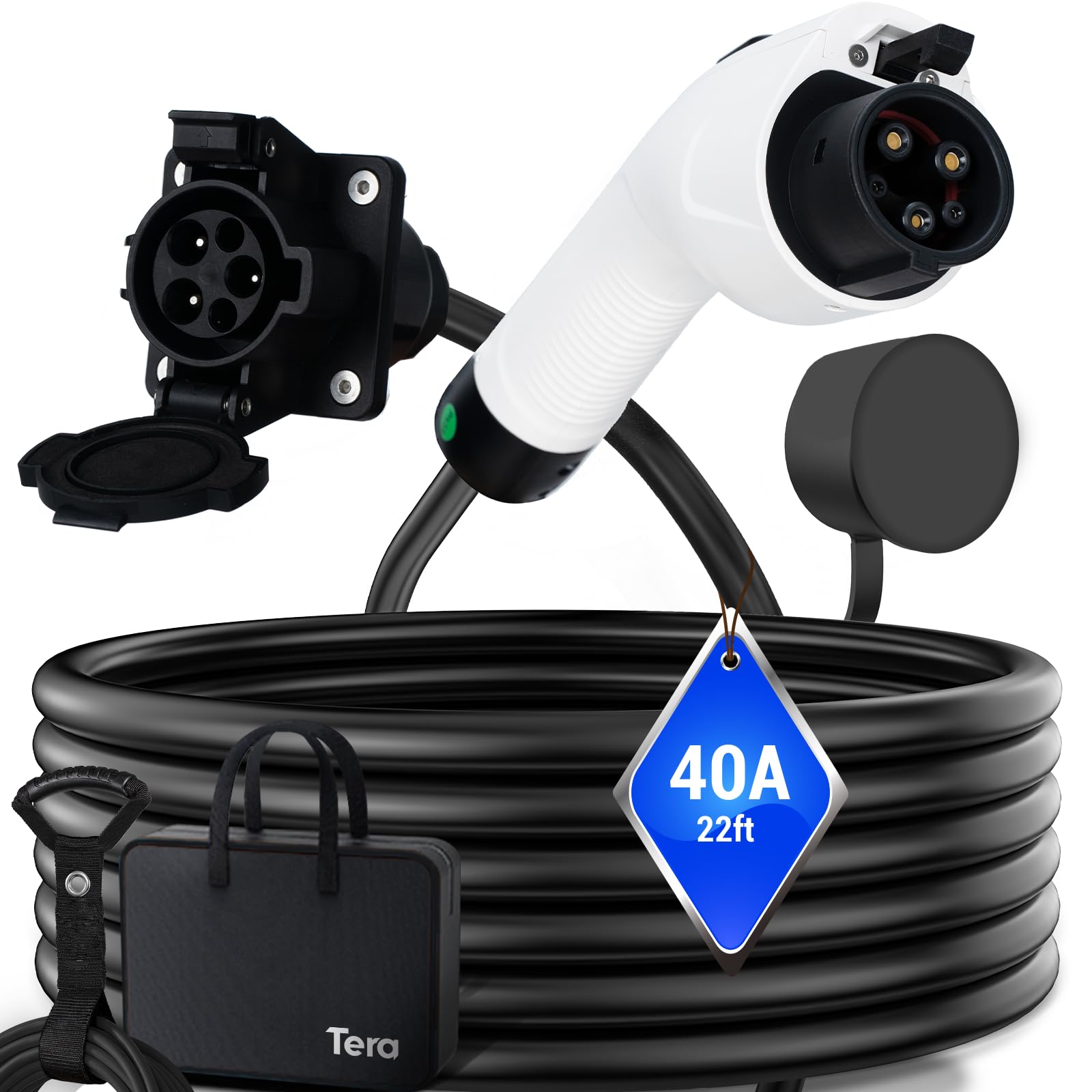 Amazon.com: Tera EV Charger J1772 Extension Cable: ETL Certified 22 ft ...