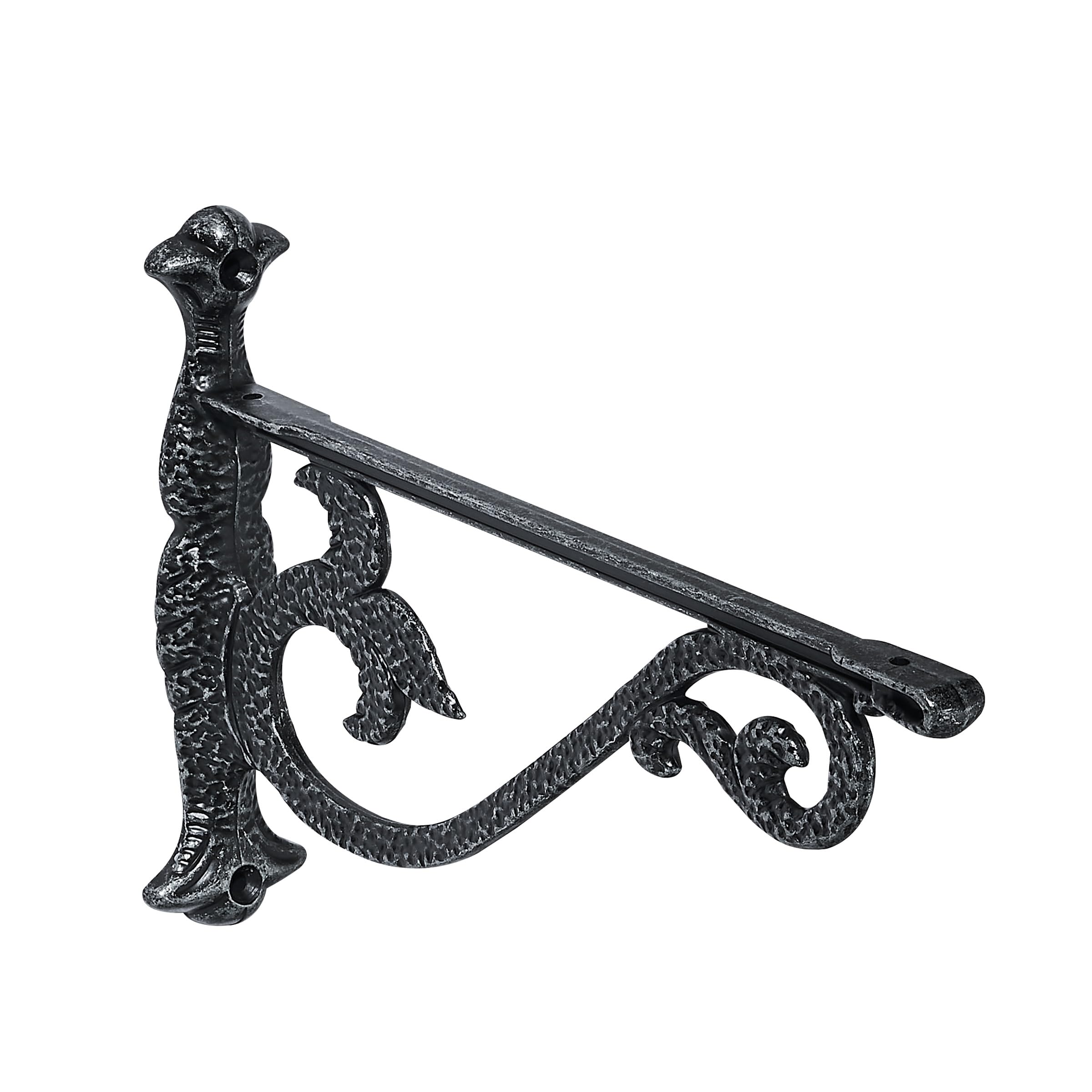 Amazon.com: CABDM Decorative Shelf Bracket 6 inch, Rustic Black Iron ...