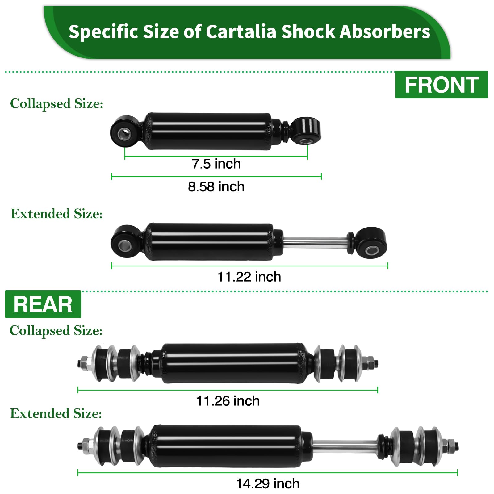Snapklik.com : Cartalia Upgraded Golf Cart Front And Rear Shock ...