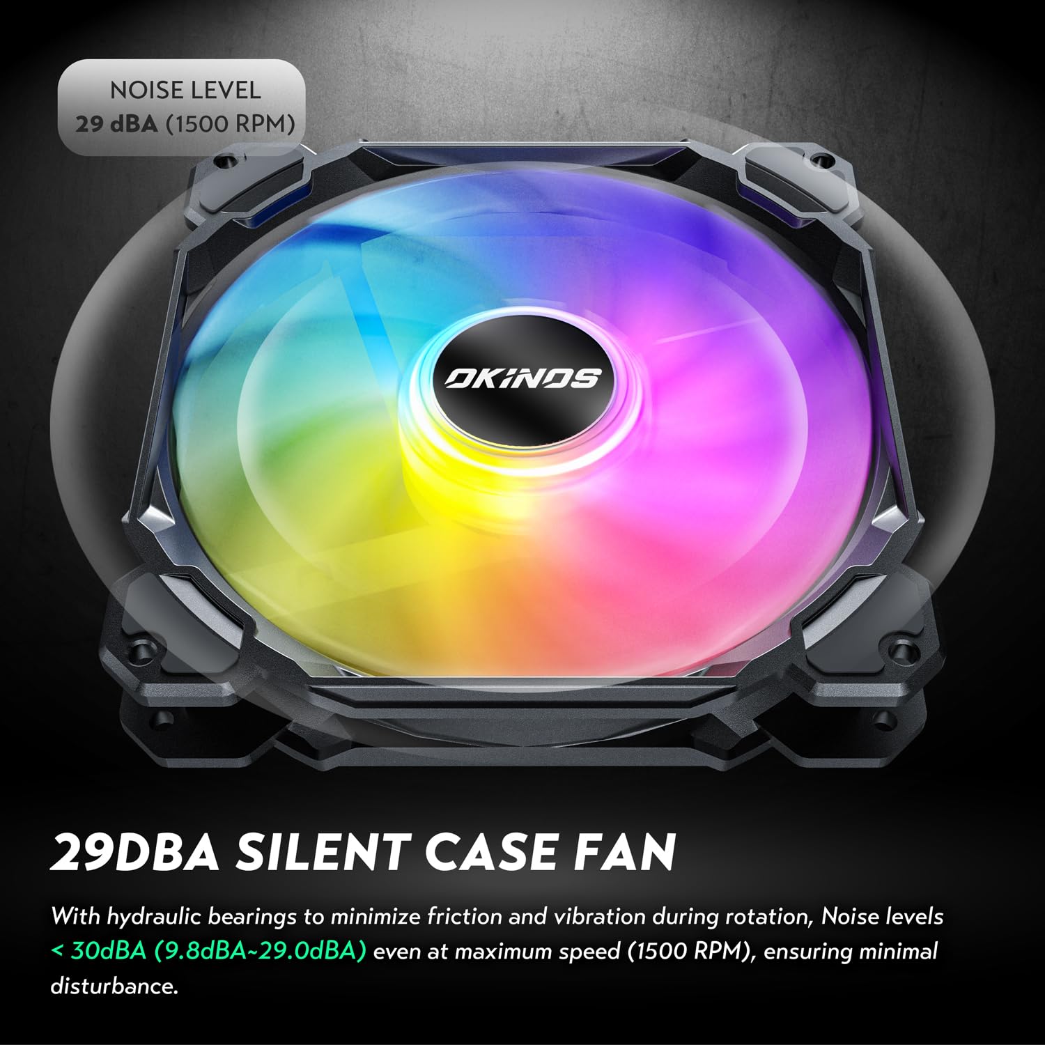 Snapklik.com : Okinos RGB Fans 3 Pack, 4-Pin PWM PC Fans, 5V 3-Pin ...