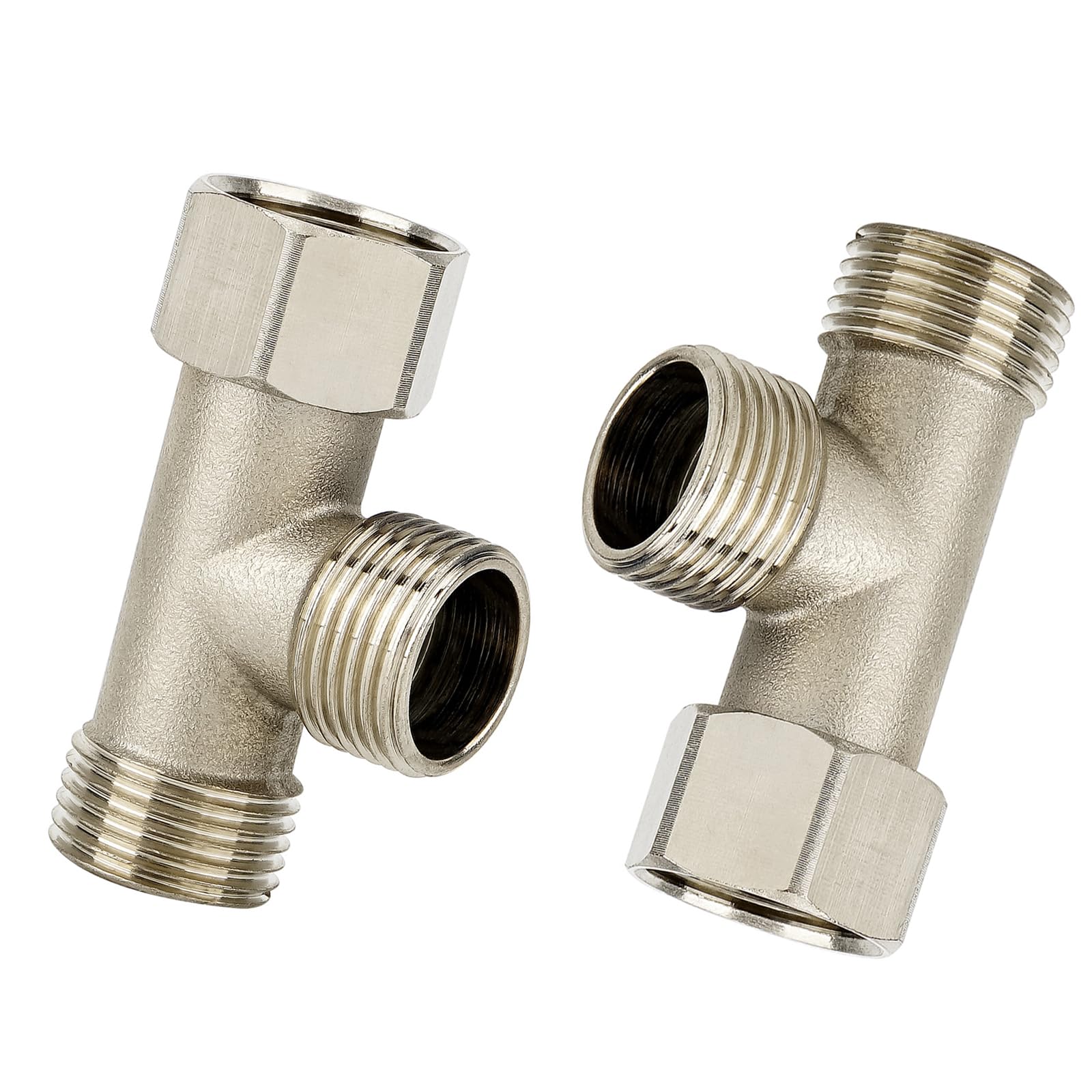 Amazon.com: 2Pack G3/8” Water Line Adapter Splitter Tee Valve, 3 Way ...