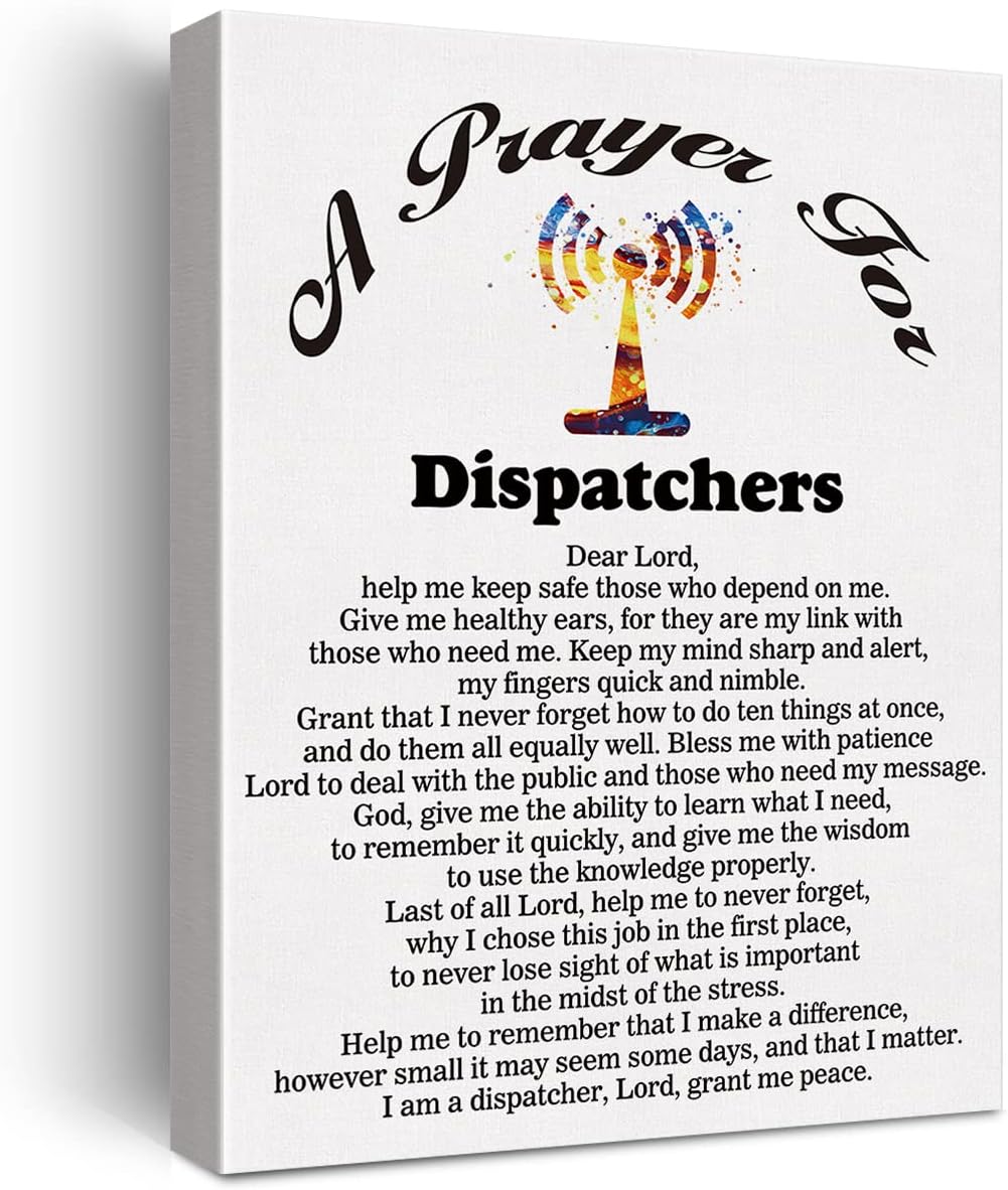 Amazon.com: LEXSIVO a Dispatcher's Prayer Canvas Home Wall Art Decor ...
