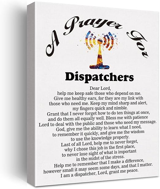 Amazon.com: LEXSIVO a Dispatcher's Prayer Canvas Home Wall Art Decor ...