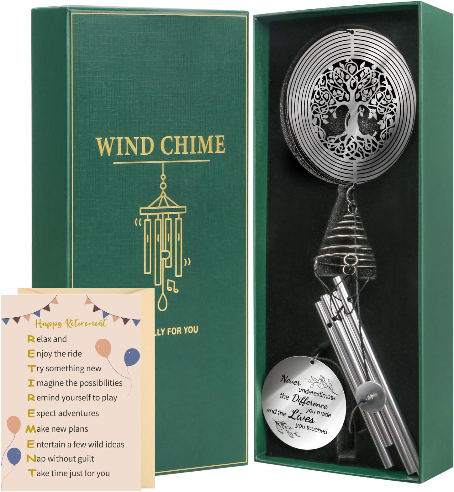 Amazon.com : TONESLIX Retirement Gifts for Women & Men - Wind Chime ...