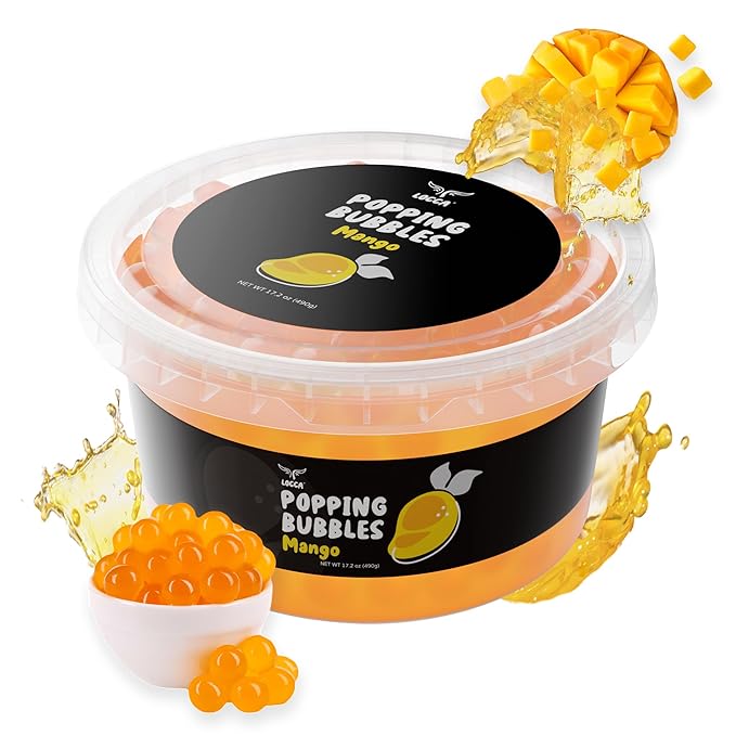 Amazon.com: Mango Popping Boba Pearls, Premium Boba Popping Pearls with ...