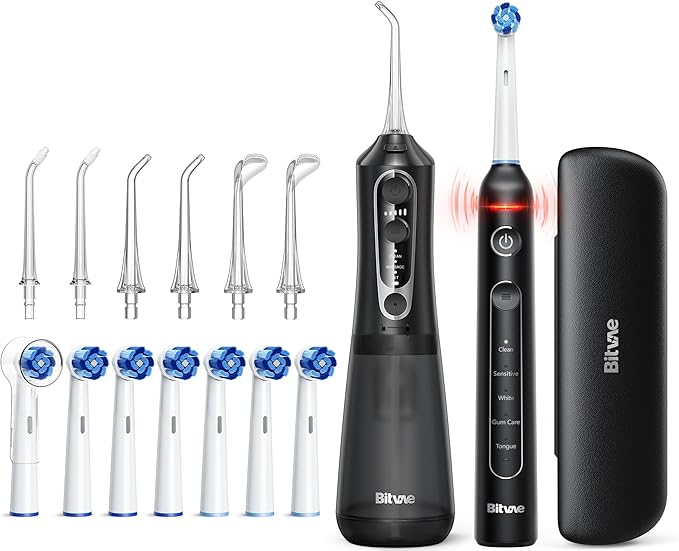 Amazon.com: Bitvae R2 Rotating Electric Toothbrush & C6 Cordless Water ...