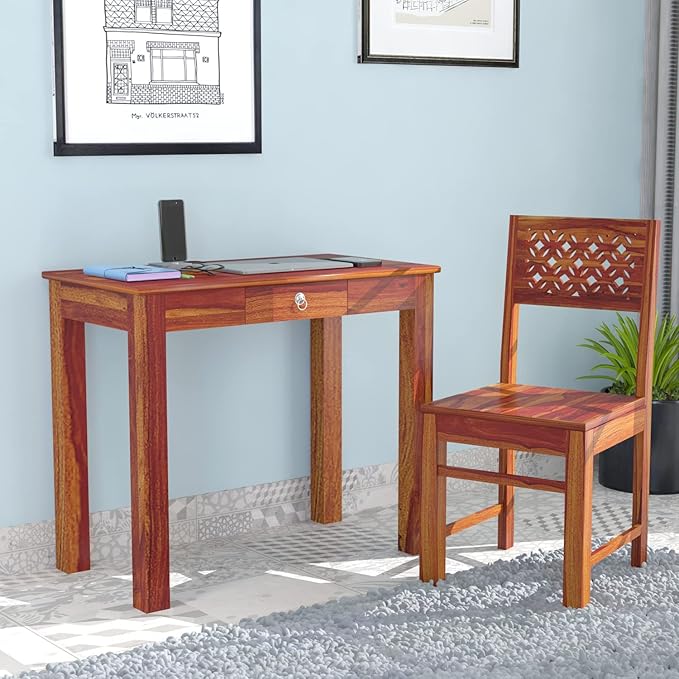 SH Furniture Solid Sheesham Wood Study Table for Study Room, Study ...