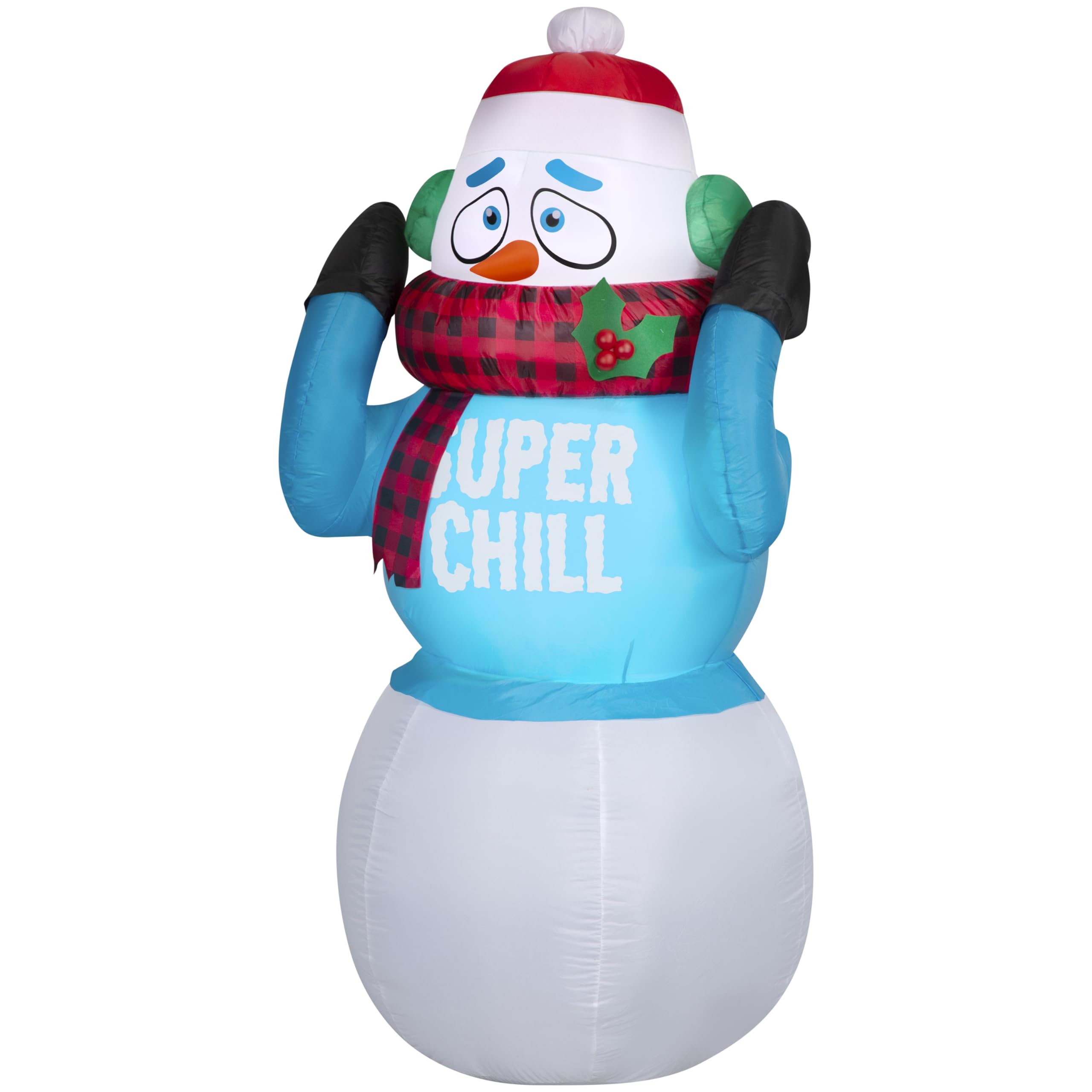 Amazon.com: Gemmy Animated Christmas Inflatable Super Chill Snowman, 6 ...