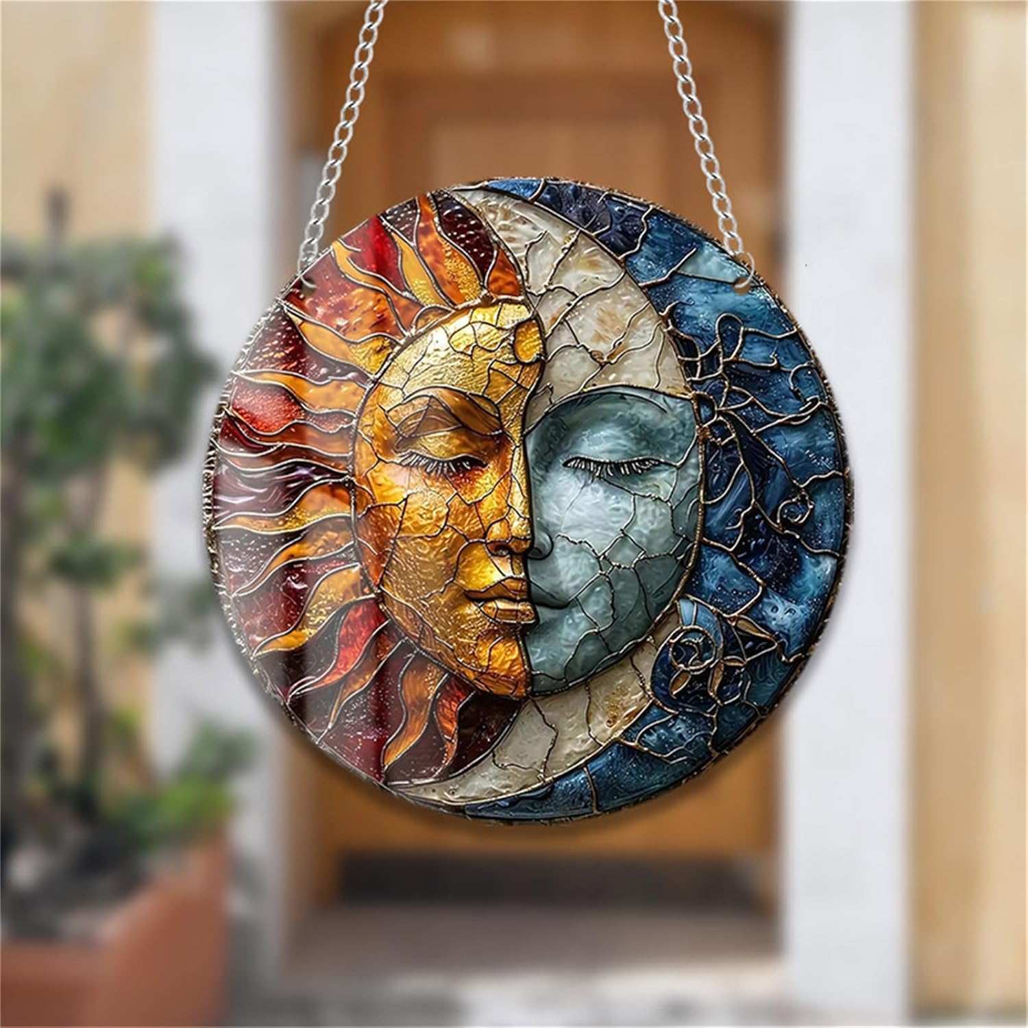 Amazon.com: WOHAHA Sun and Moon Acrylic Window Hangings Indoor Outdoor ...