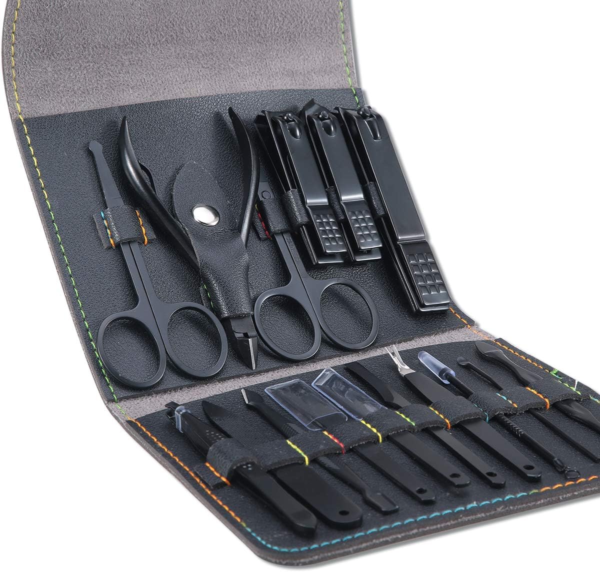 Kovira Kit Manucure Pedicure avec Coupe-Ongles (19 Pièces) - Set ...