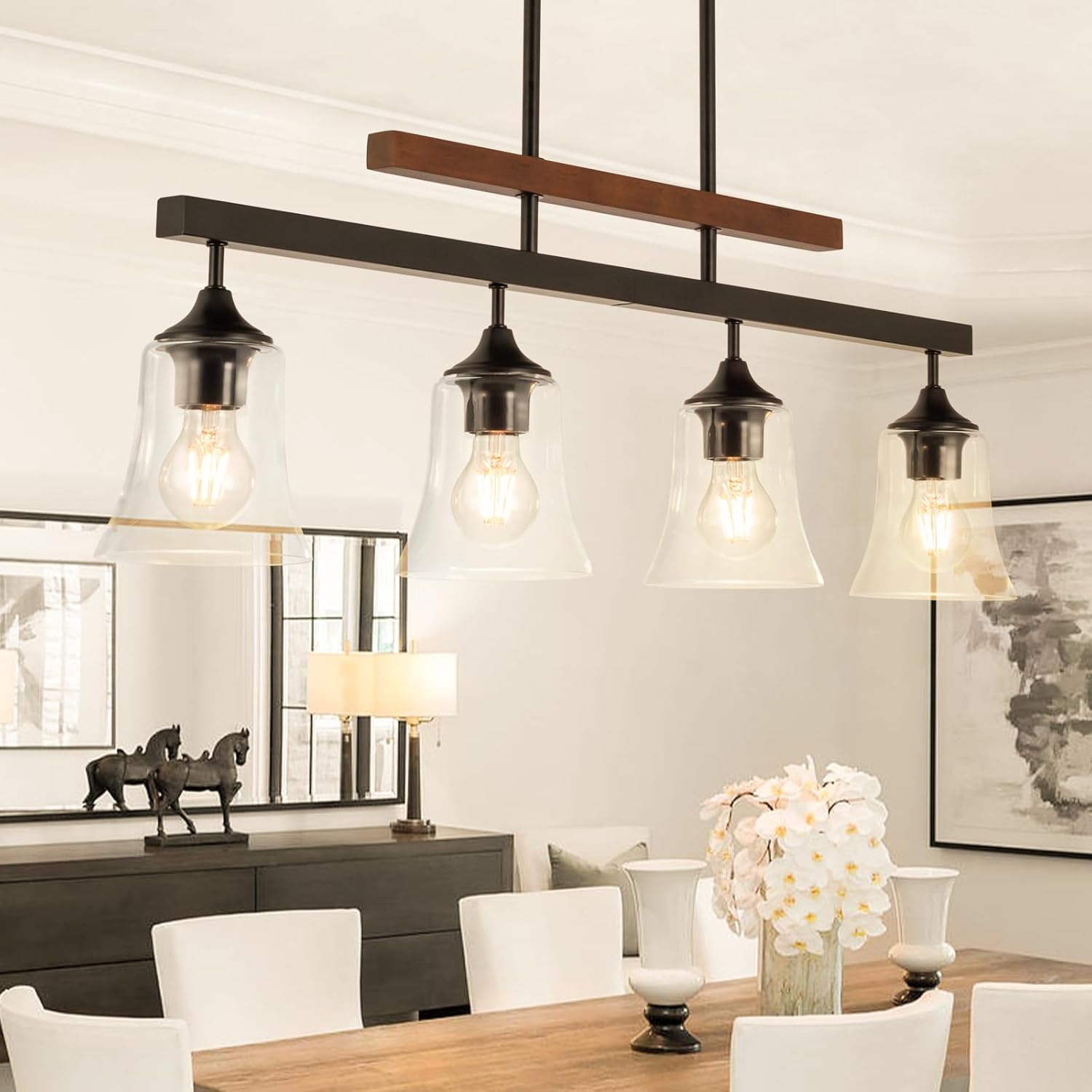Dining Room Light Fixture 4-Light Kitchen Island Lighting Farmhouse ...