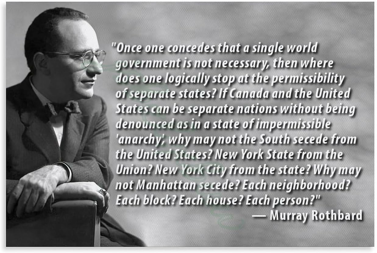 Amazon.com: Murray Rothbard Economist Portrait Quote Art Posters (3 ...