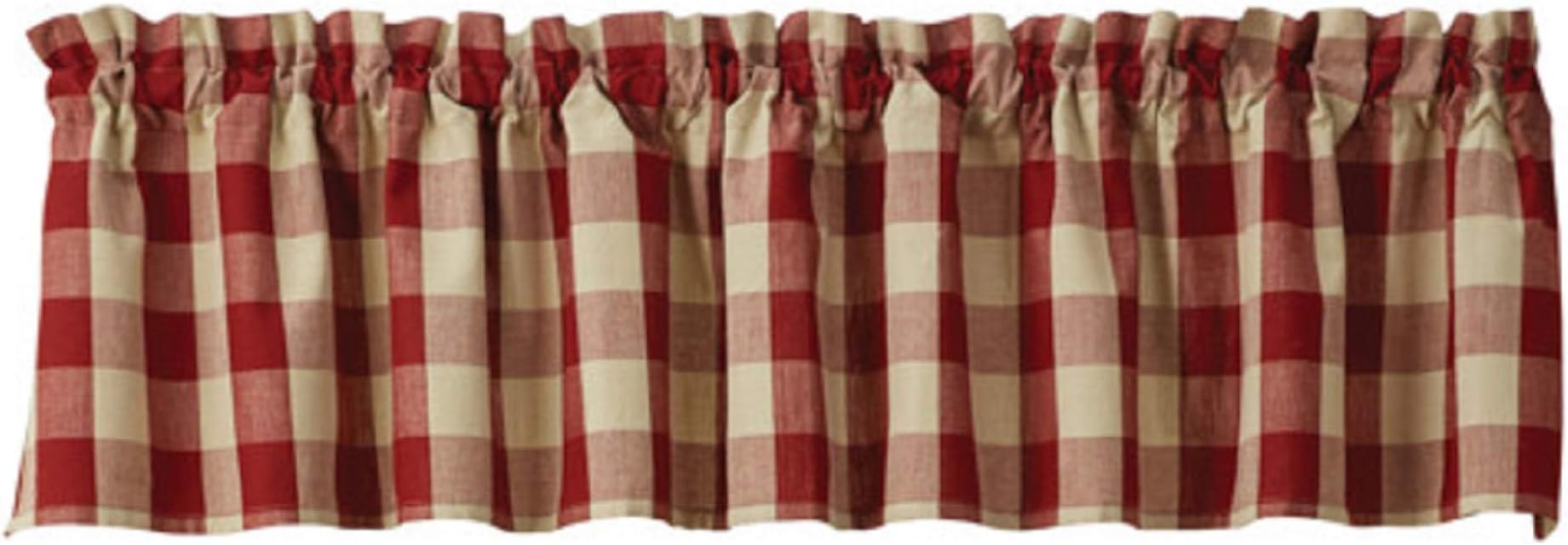 Amazon.com: Park Designs Farmhouse Kitchen Valances for Windows - Plaid ...