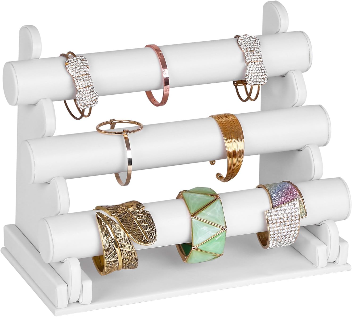 SONGMICS 3-Bar Bracelet Holder for Necklace, Jewelry Display Rack and ...