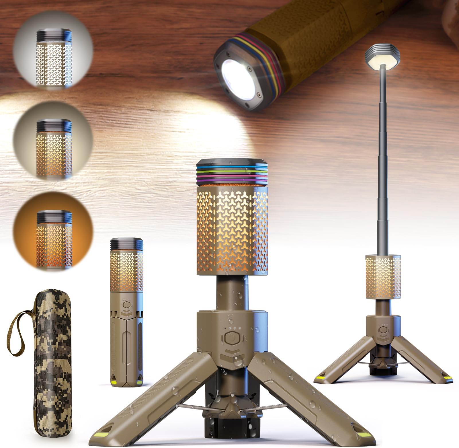 Amazon.com: Molrebe Telescopic Camping Light, 2000LM 10000mAh ...