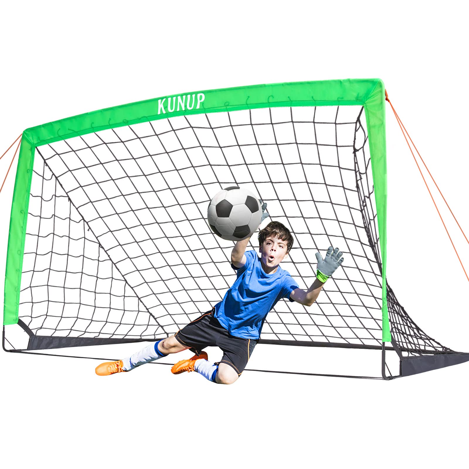 Portable Kid Soccer Goal Net 12x6FT Large Folding Soccer Goal Net for ...