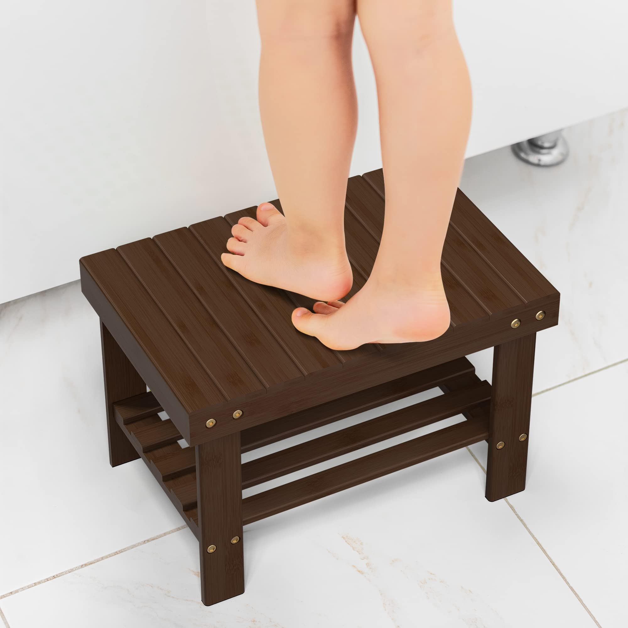 Amazon.com: Sorbus Bamboo Step Stool - Small Wooden Stool- Bed Stool ...