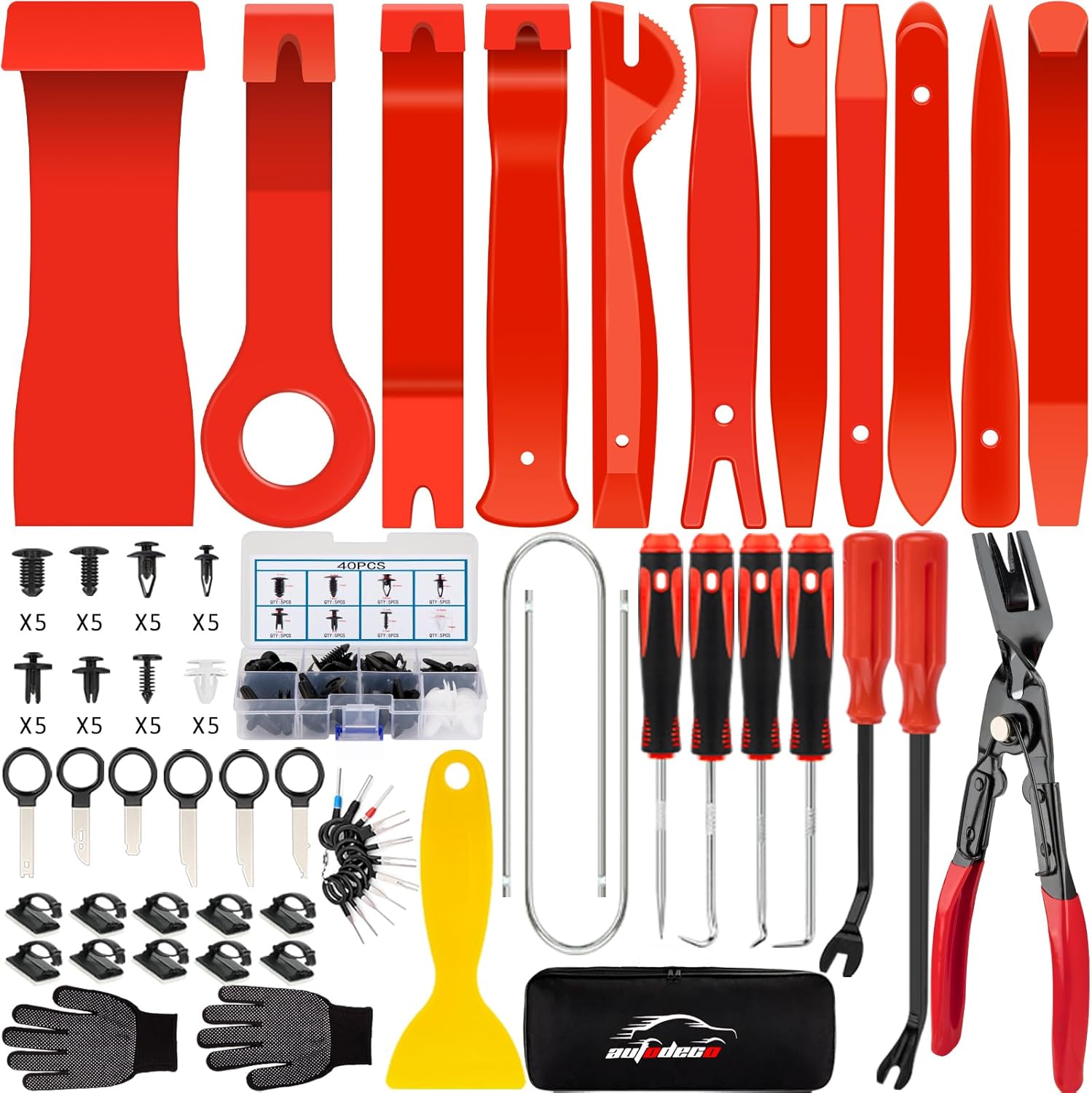Amazon.com: AUTODECO Car Trim Removal Tool Kit - Auto Trim Removal Tool ...