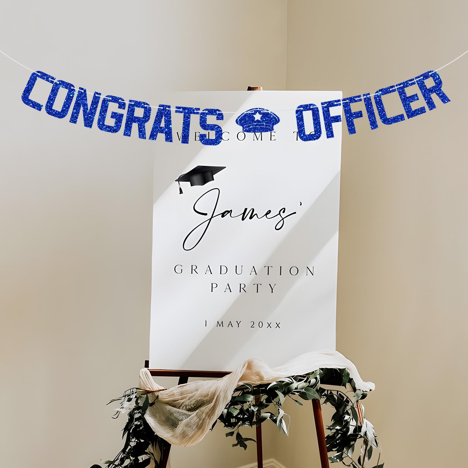 Graduation Party Ideas Police Officer Congrats Officer Cake Topper,