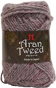 Amazon | ハマナカ アランツィード 毛糸 並太 Col.17 ピンク 系 40g 約82m 5玉セット 2147 セット | 毛糸 通販