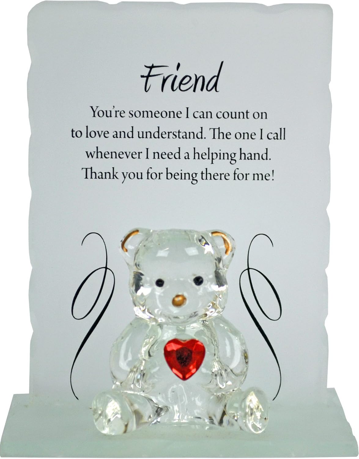 Amazon.com: NEW ENGRAVED GLASS CRYSTAL BEAR GIFT SET POEM POETIC ...