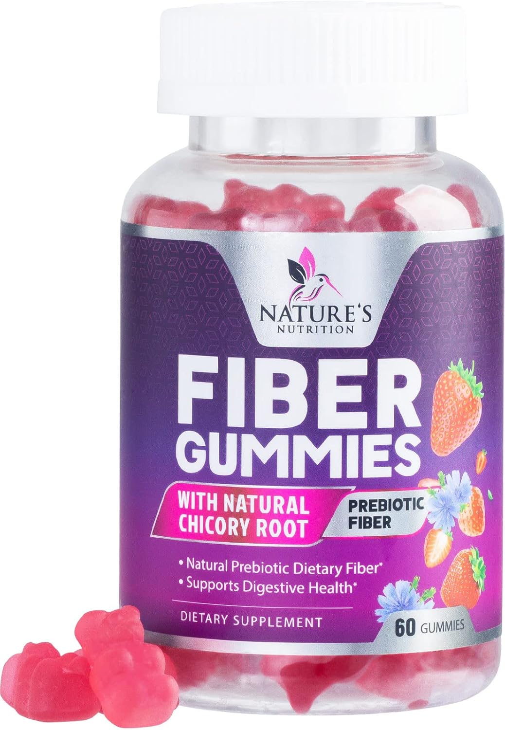 Amazon.com: Fiber Supplement Gummies for Digestive Health & Regularity ...