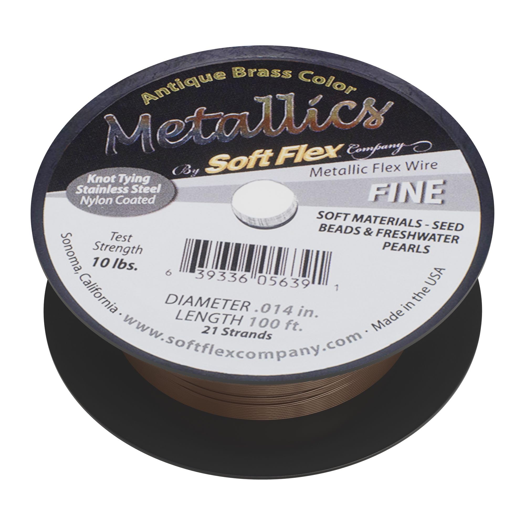 Amazon.com: Soft Flex 21 Strand Beading Wire - Fine 0.14 Diameter - 100 ...