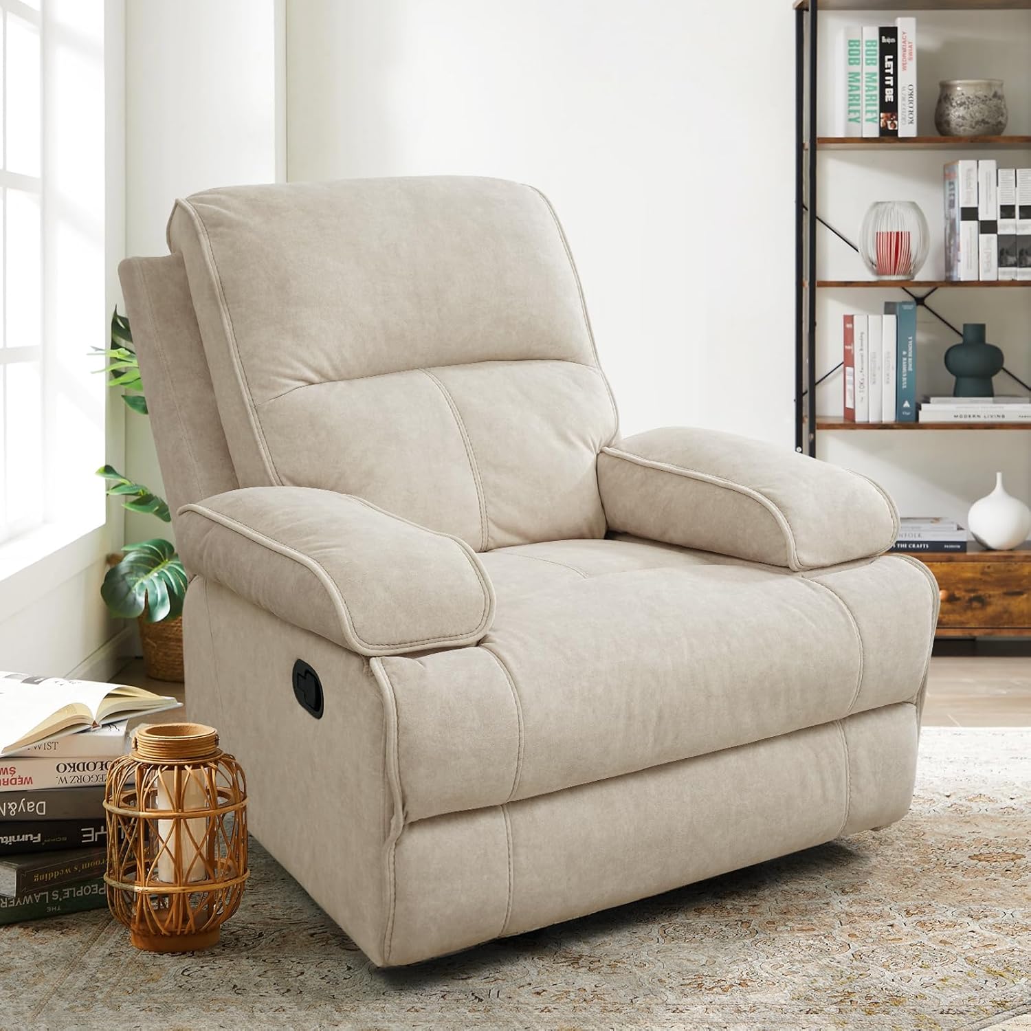 Amazon.com: Luffield Glider Rocker Recliner Chair - Recliners Comfy ...