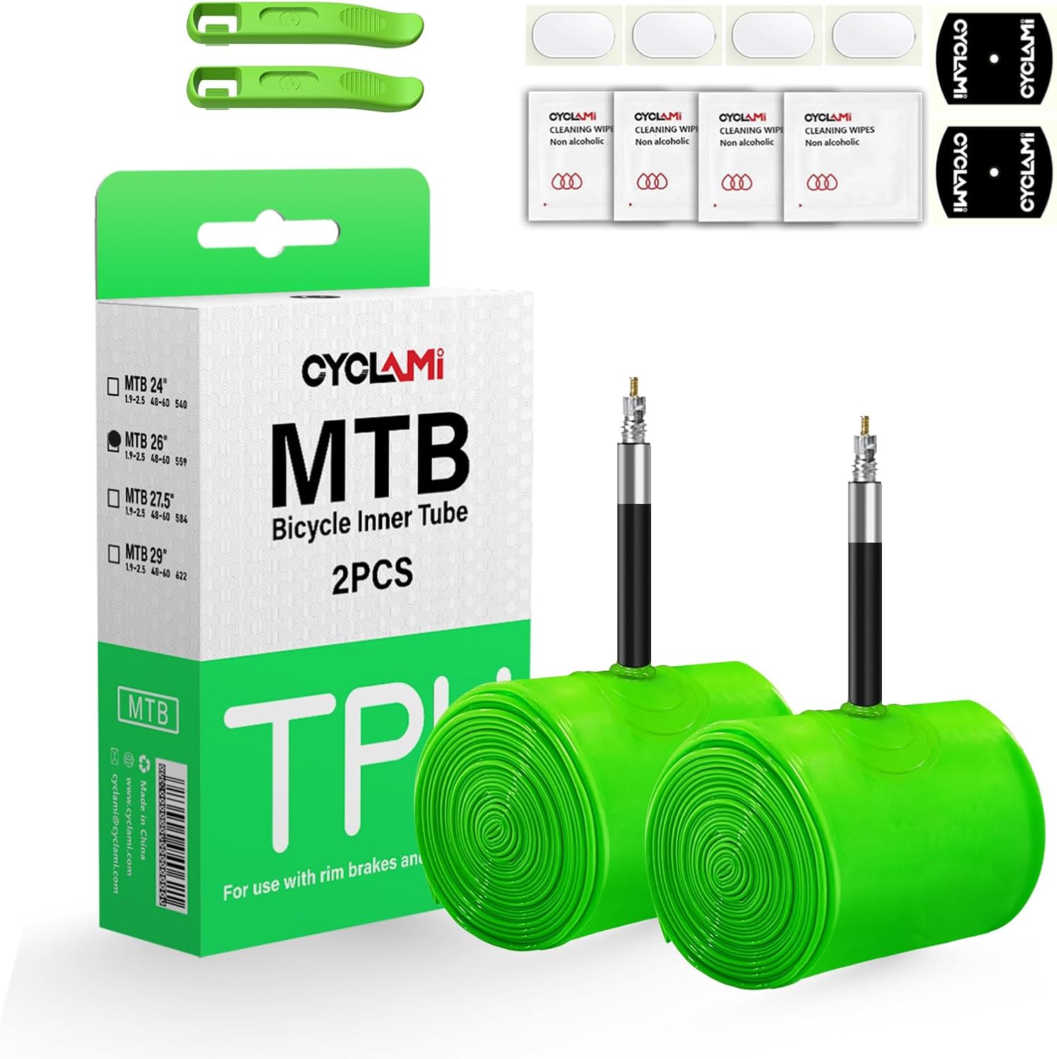 Amazon.com : CYCLAMI 2 Pack Ultralight TPU Mountain Bike Inner Tubes 29 ...