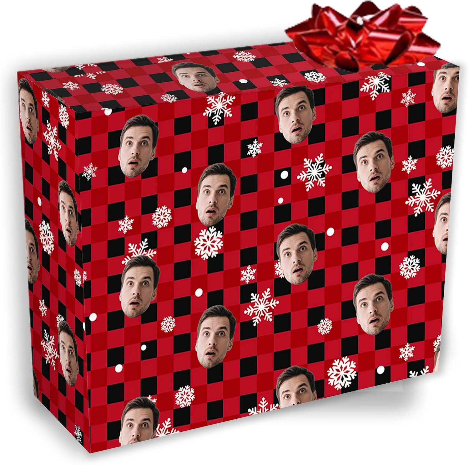 Amazon.com: DIYKST Personalized Christmas Wrapping Paper With Face ...