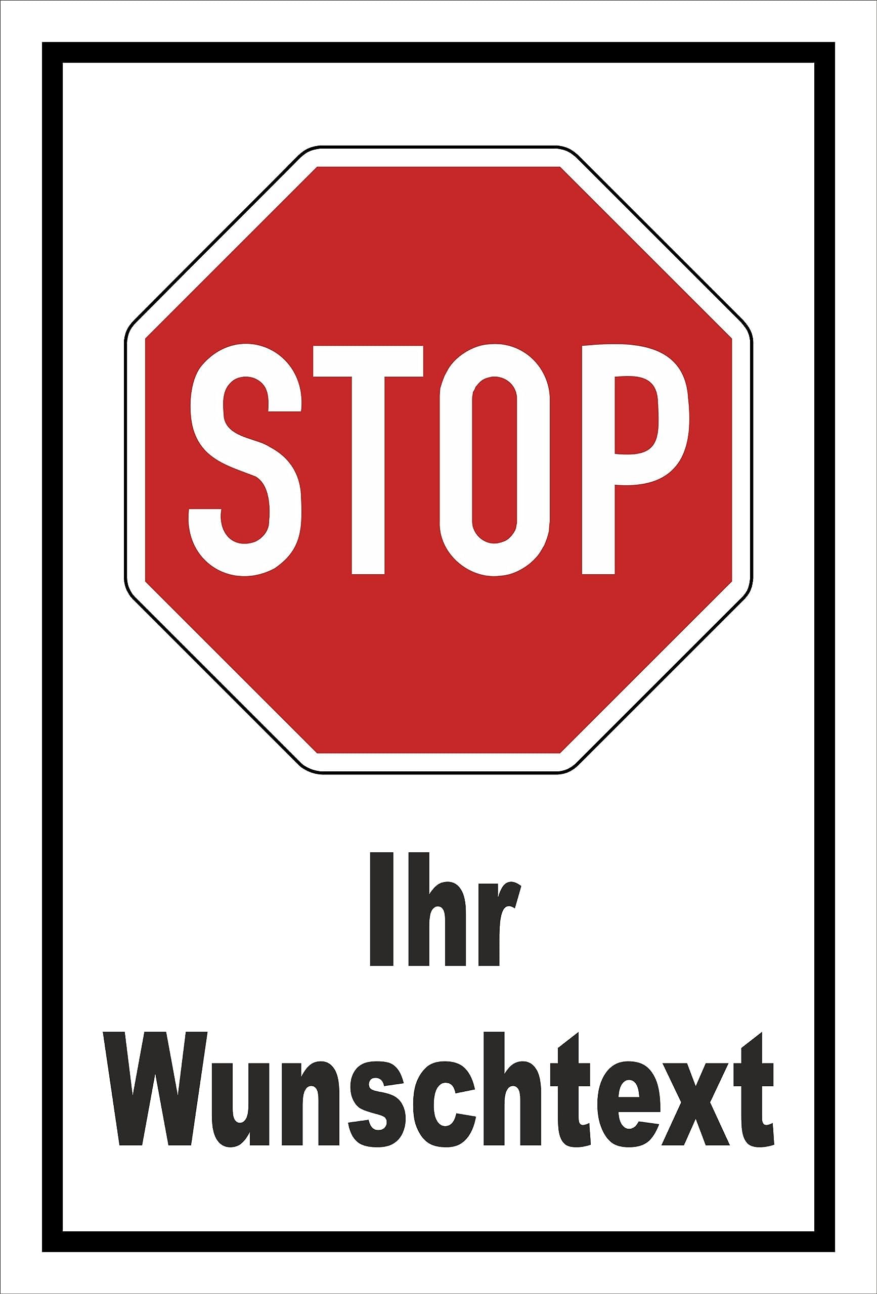 Schild STOP Stopschild 70 cm 8-eckig Alu-Verbund : Amazon.de: Baumarkt