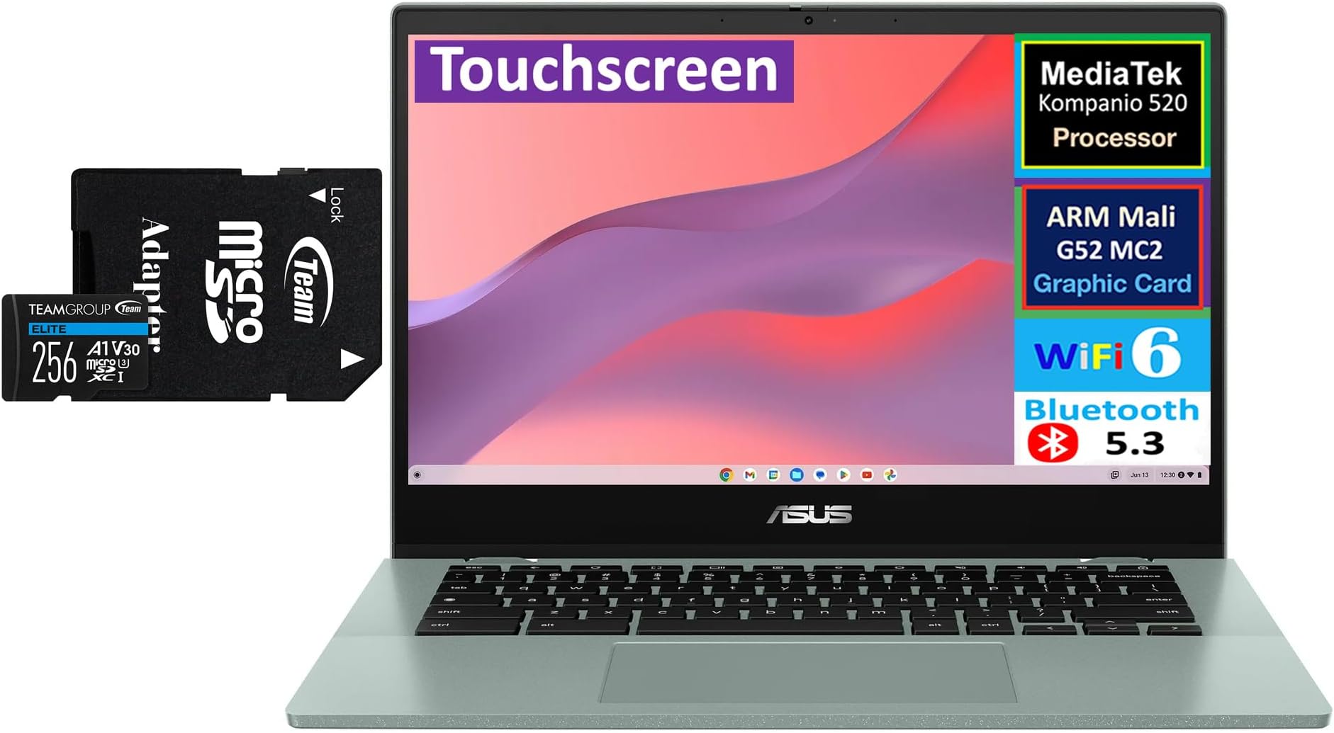 Amazon.com: ASUS 14" FHD LED Chromebook Laptop, 4GB RAM 320GB Storage ...