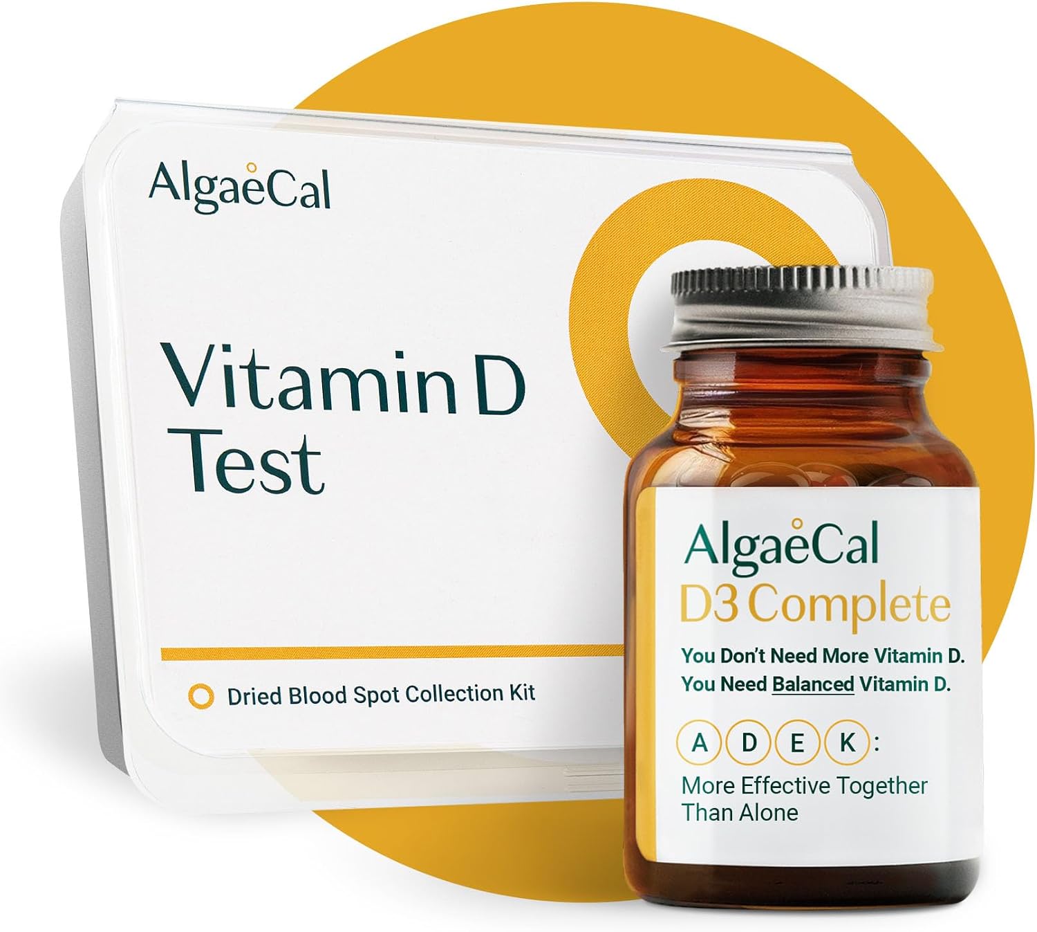 Amazon.com: ALGAECAL 4-in-1 Vitamin D3 K2 Complete: ADK Vitamin ...