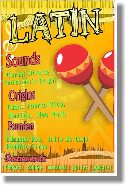 Amazon.com: Latin - NEW Music Poster: Posters & Prints