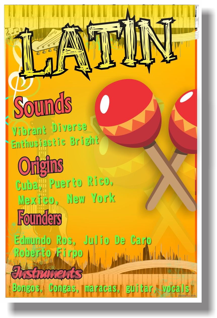 Amazon.com: Latin - NEW Music Poster: Posters & Prints