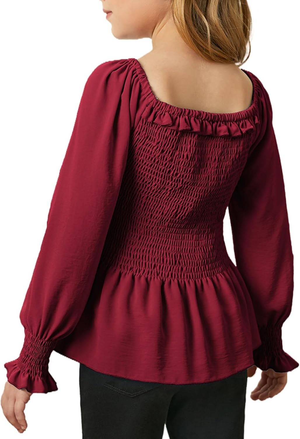 Amazon.com: blibean Big Girl Fall Tops Youth Kid Lantern Long Sleeve ...