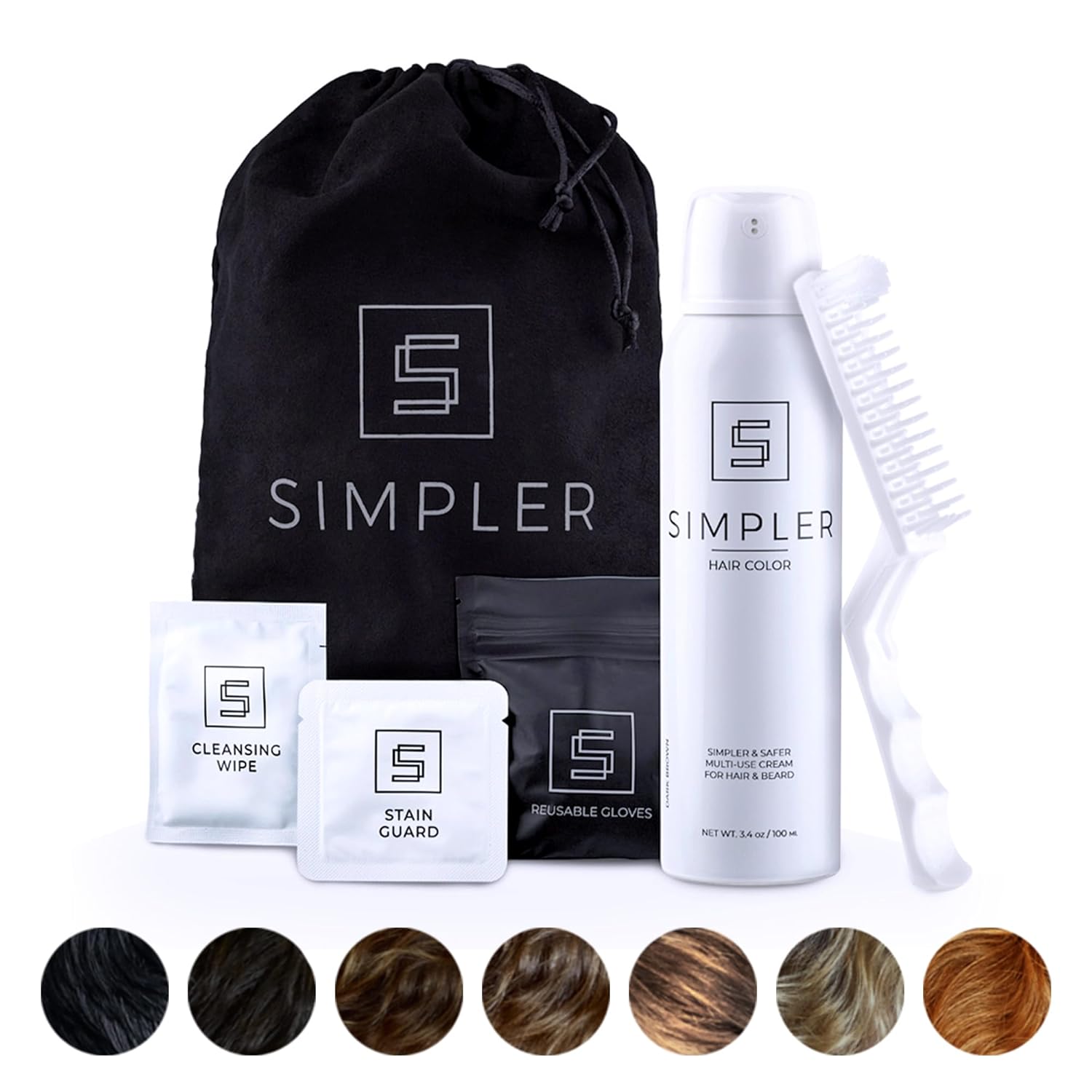 Amazon.com : Simpler Men's Hair Color Kit - Full Gray Coverage ...