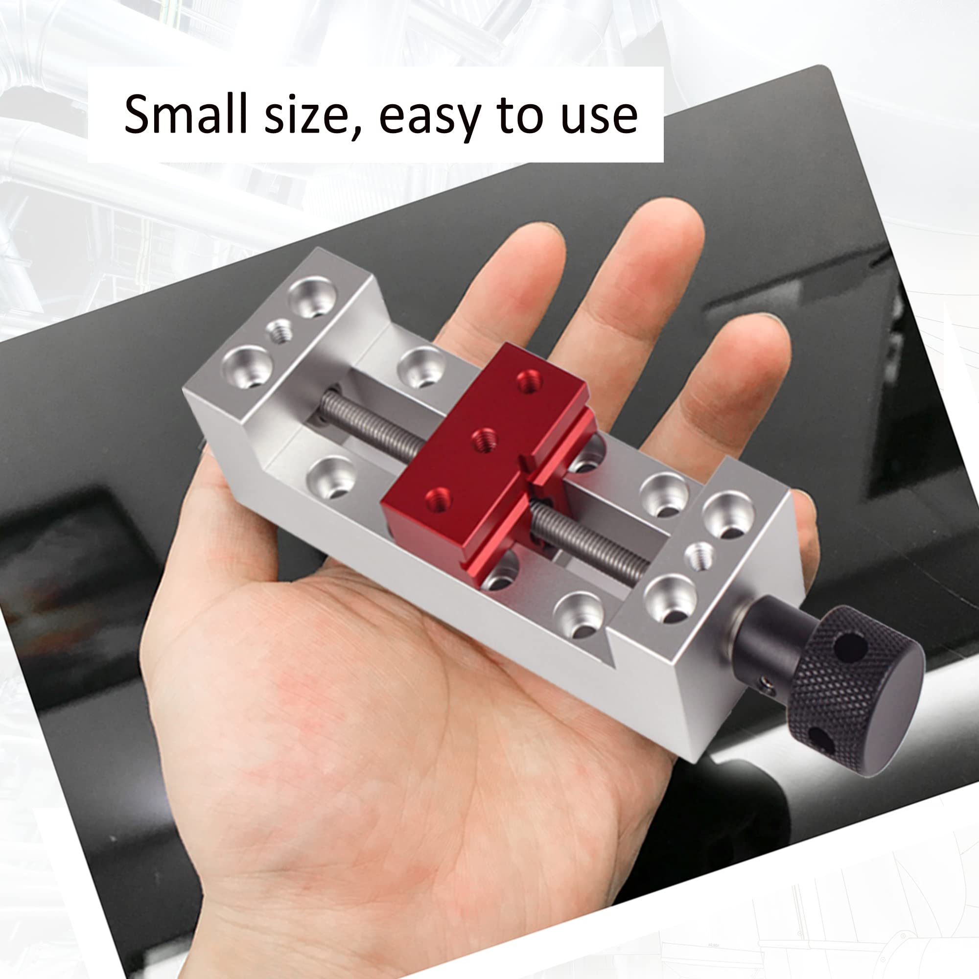 T Tracks Woodworking Low-Profile CNC Vise Clamp Kit - 2-Piece Stainless ...
